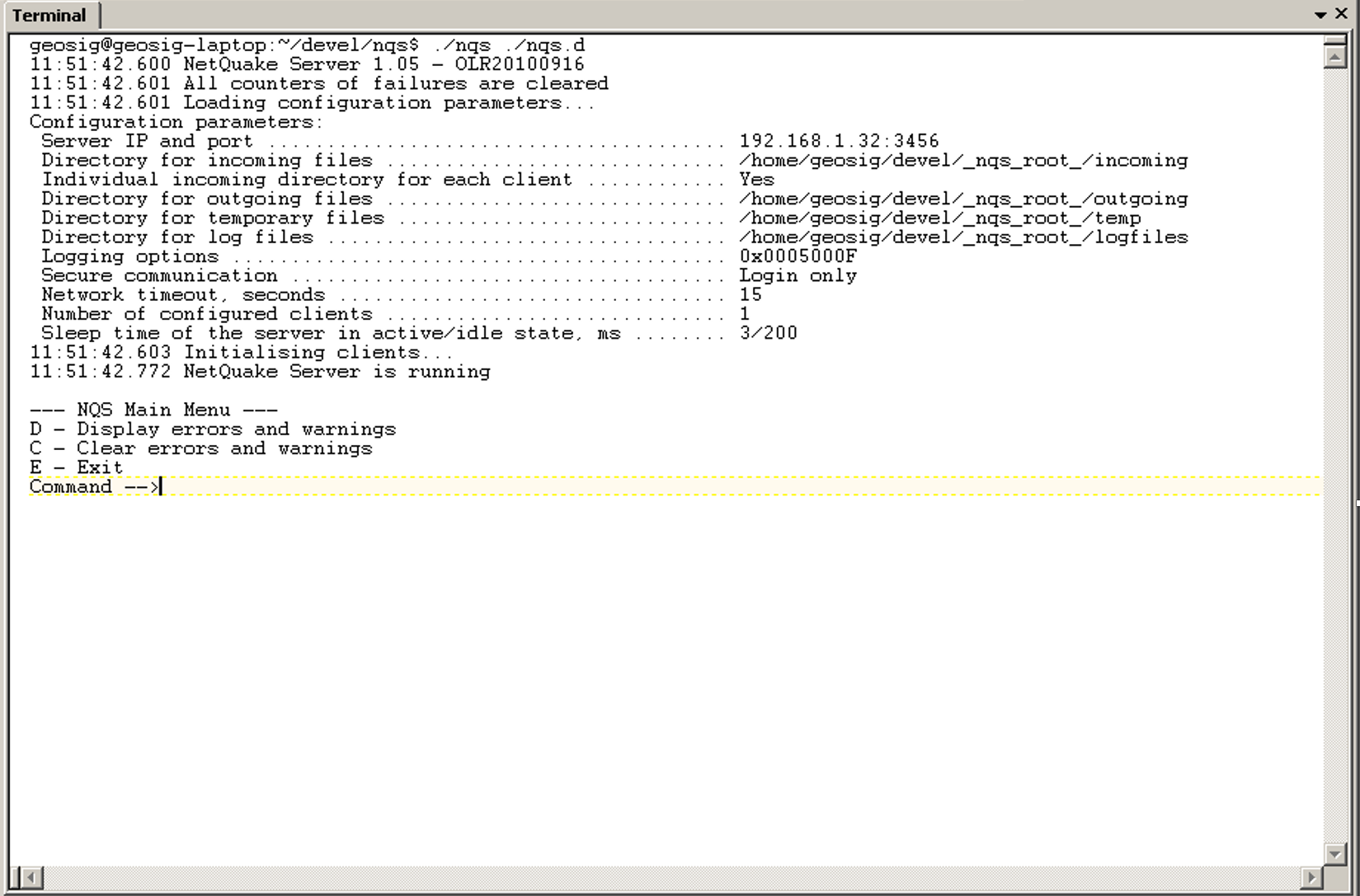 GeoSIG software - NQS