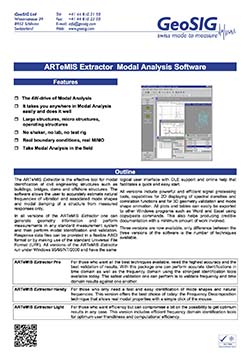 GeoSIG software - ARTEMIS