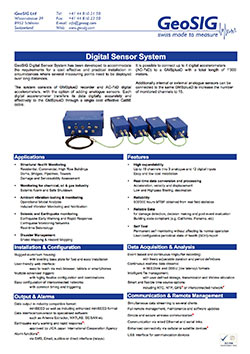GeoSIG Digital Recorder with seismograph and accelerometers