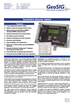 GeoSIG Alarms / Switches - GeoSwitch